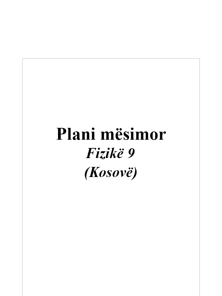 Plane mësimore - Shtëpia Botuese Albas